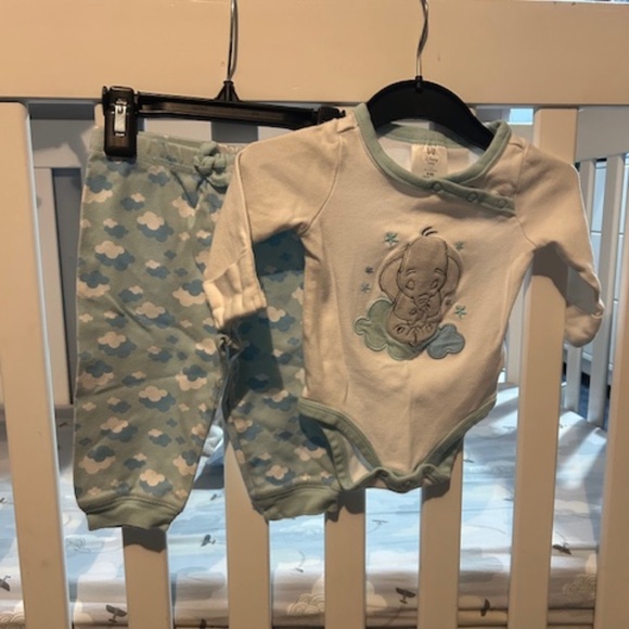Disney | Matching Sets | Disney Baby Dumbo Long Sleeve Onesie And Pant ...